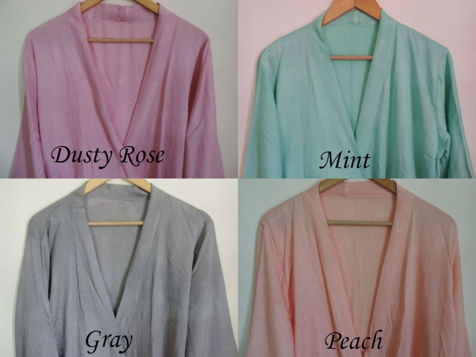 Bridesmaid Gifts / Solid Color Robes / Solid Navy Robe / | Etsy