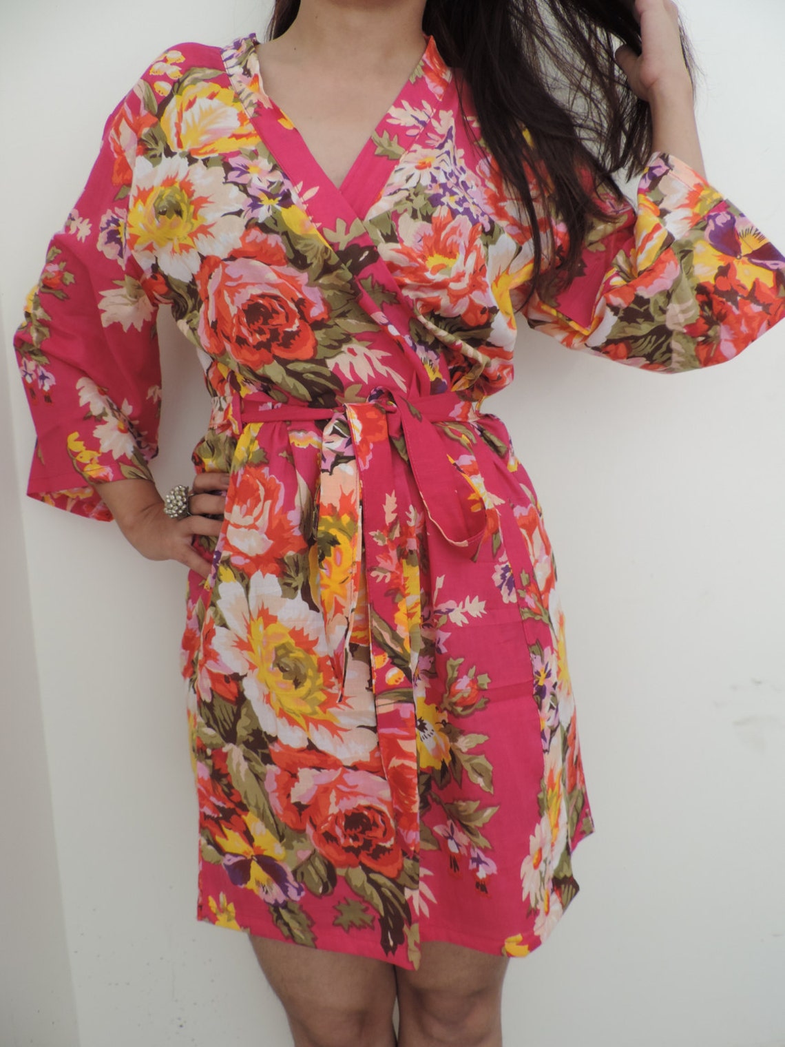 Code:a-9 Pink Bridesmaid Robes Pink Floral Robes Pink - Etsy