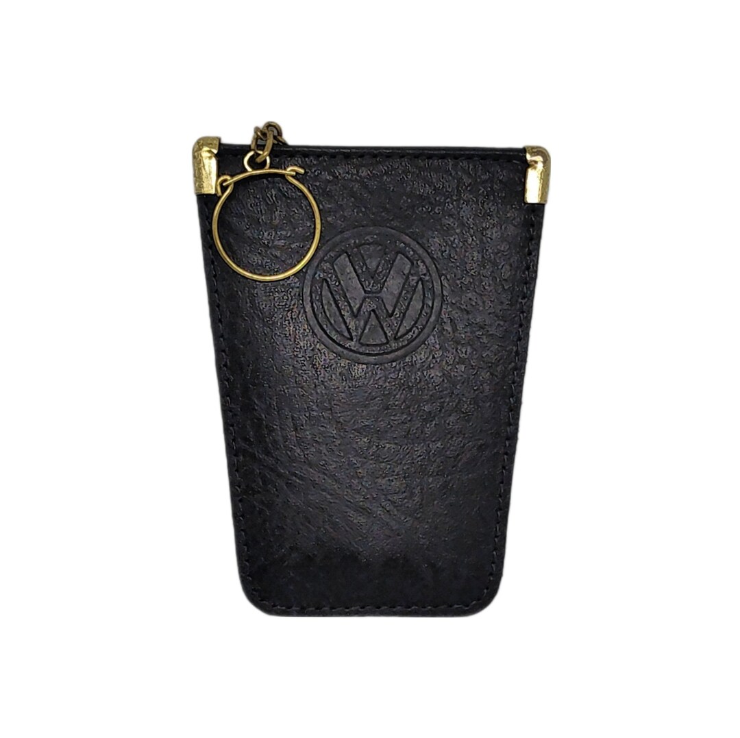 Vintage Volkswagen Genuine Black Leather Squeeze Coin Pouch Keychain - Etsy