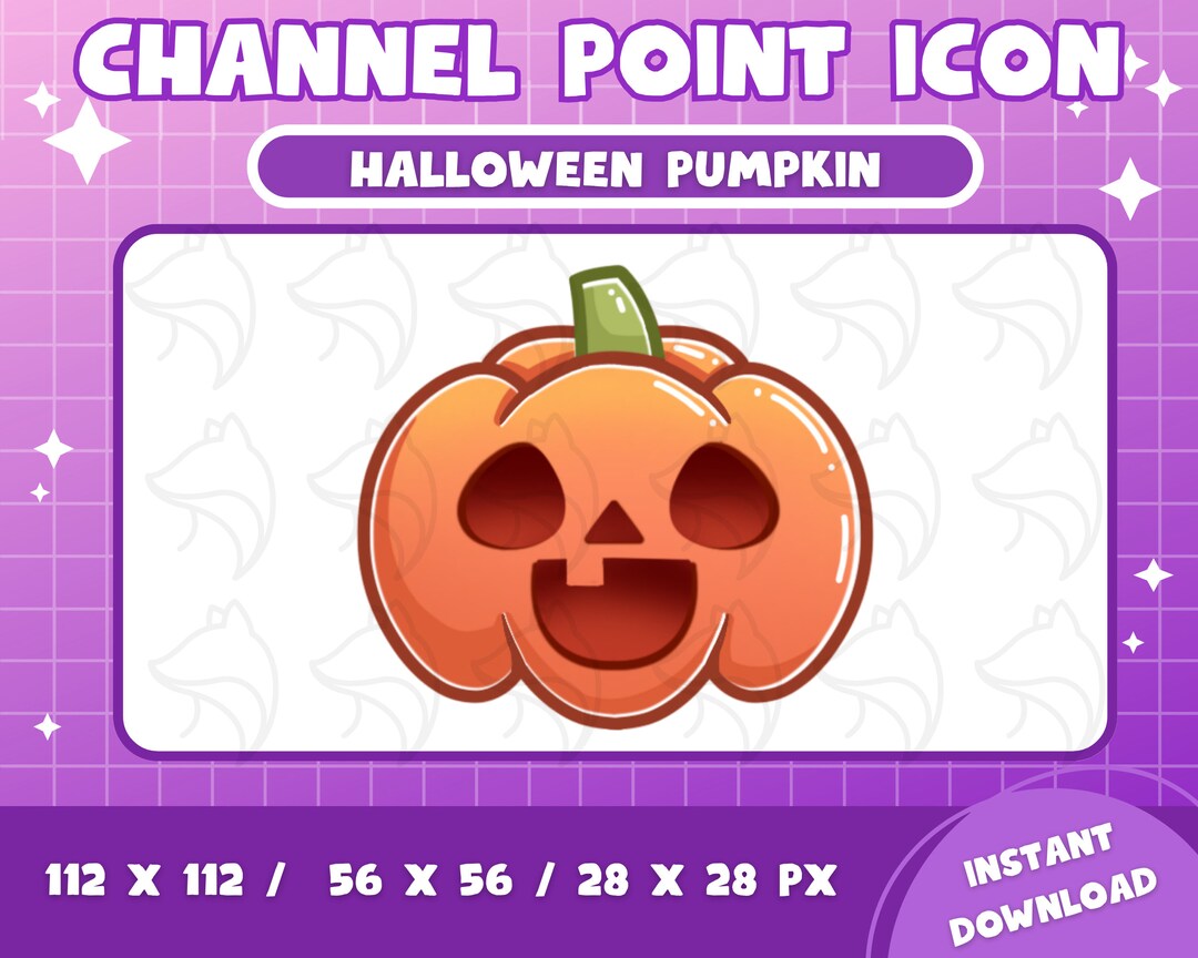 Halloween Pumpkin Channel Point Icon | Bit Badges | Emotes | Halloween ...