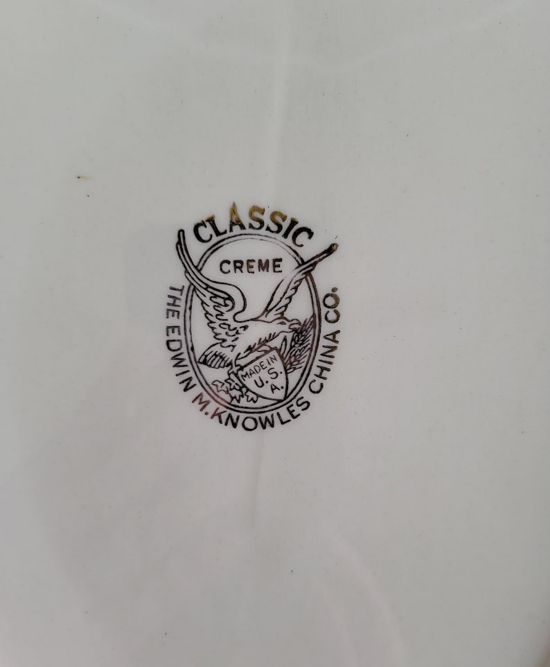 Large Porcelain Floral Platter, Classic Creme Pattern by Edwin M ...