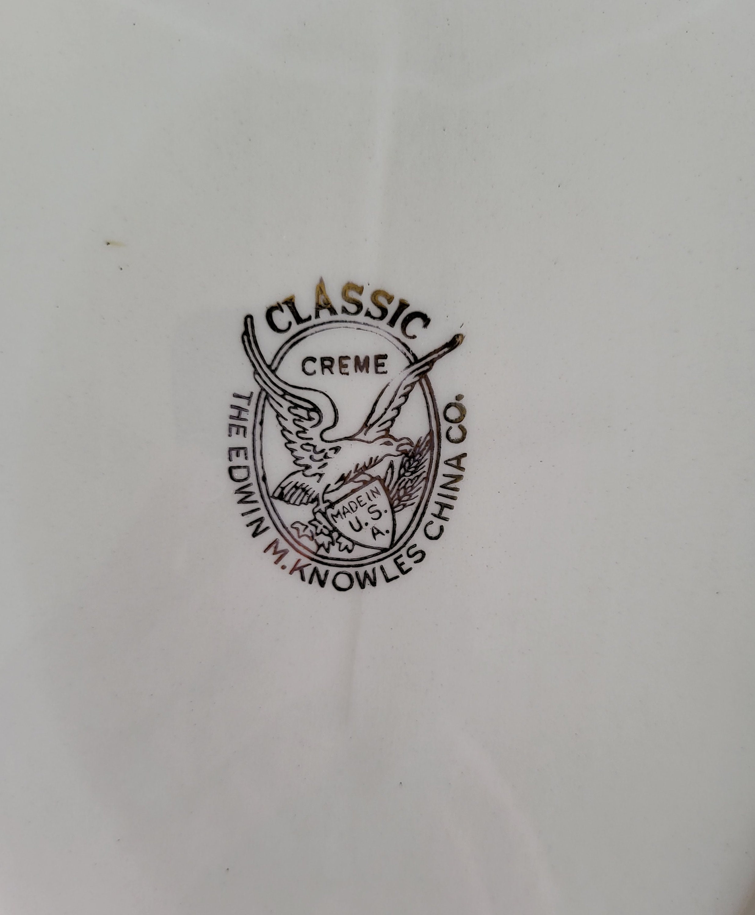 Large Porcelain Floral Platter, Classic Creme Pattern by Edwin M ...