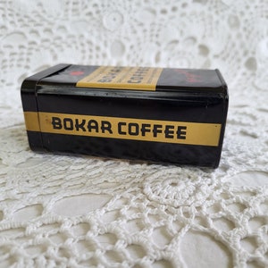 Bokar Coffee Tin Litho Bank, Rustic Farmhouse Kitchen Decor - Etsy