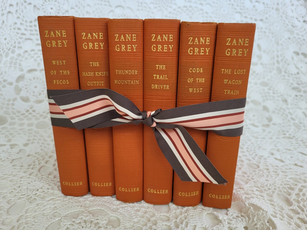 Set of 6 Zane Grey 1930s Early Edition Novels, Western Adventure ...