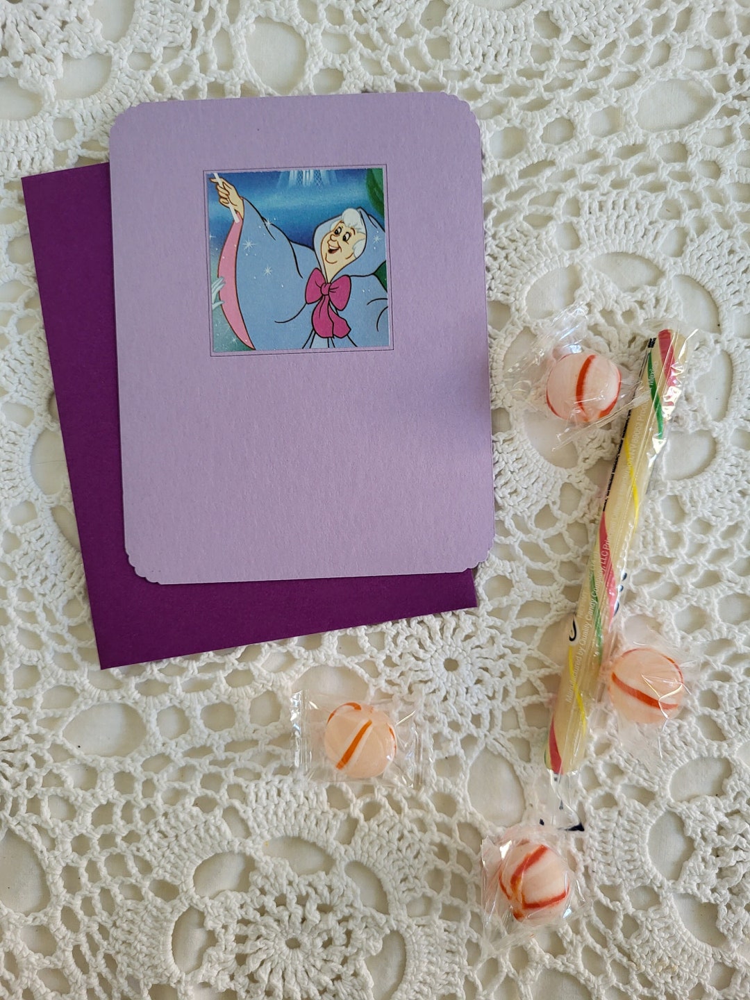Upcycled Cinderella Blank Note Cards, Walt Disney Book, Purple Lilac ...
