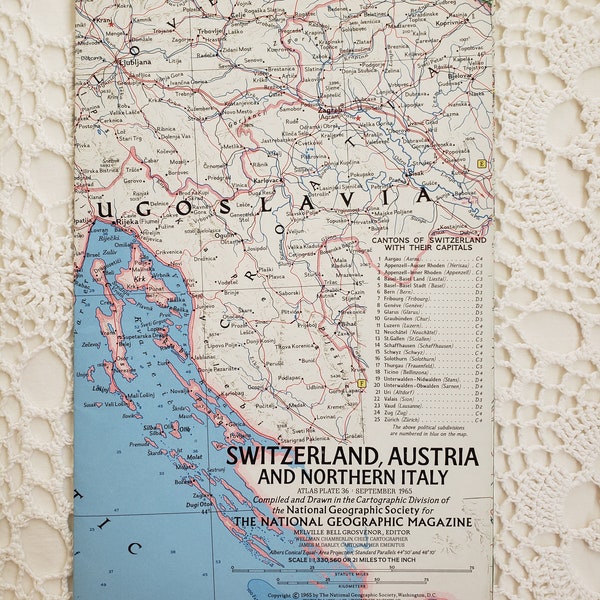 Map of Northern Italy - Etsy
