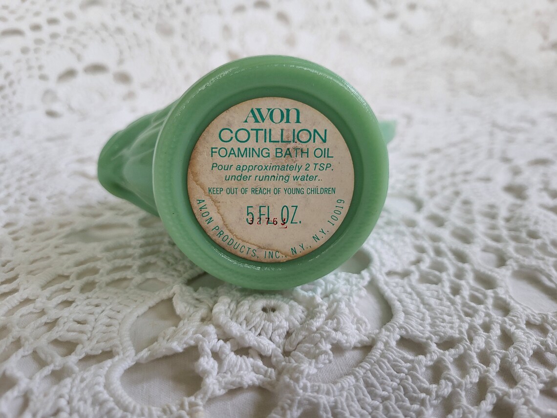 Avon Jadeite Green Glass Fish, Cotillion Jar, Coastal Home Decor - Etsy