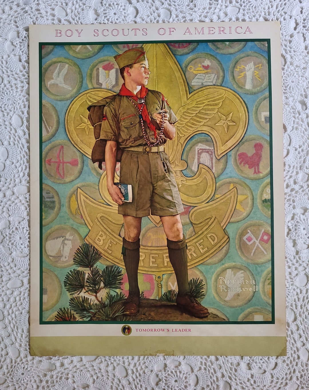 1950s Boy Scout of America Poster Art Print Rustic Cabin Wall - Etsy