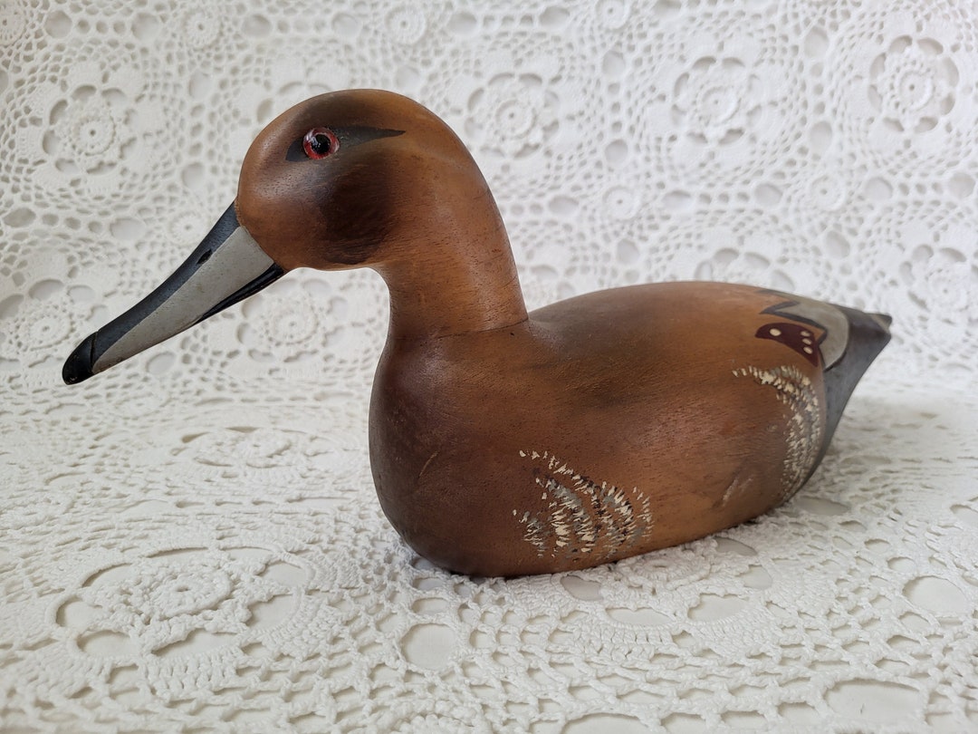 Hand Painted Wooden Duck Decoy, Cabin Lake House Home Decor - Etsy