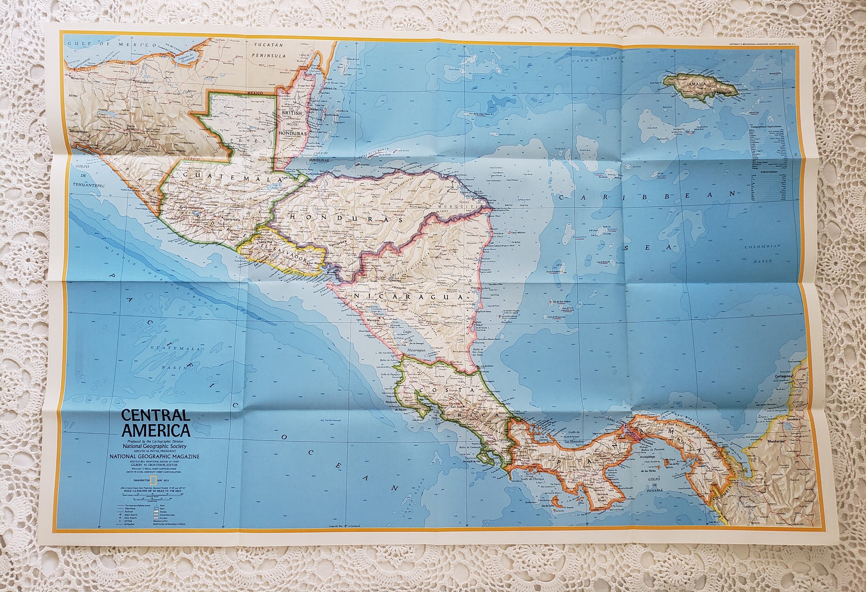 1973 Mexico Map by National Geographic - Etsy