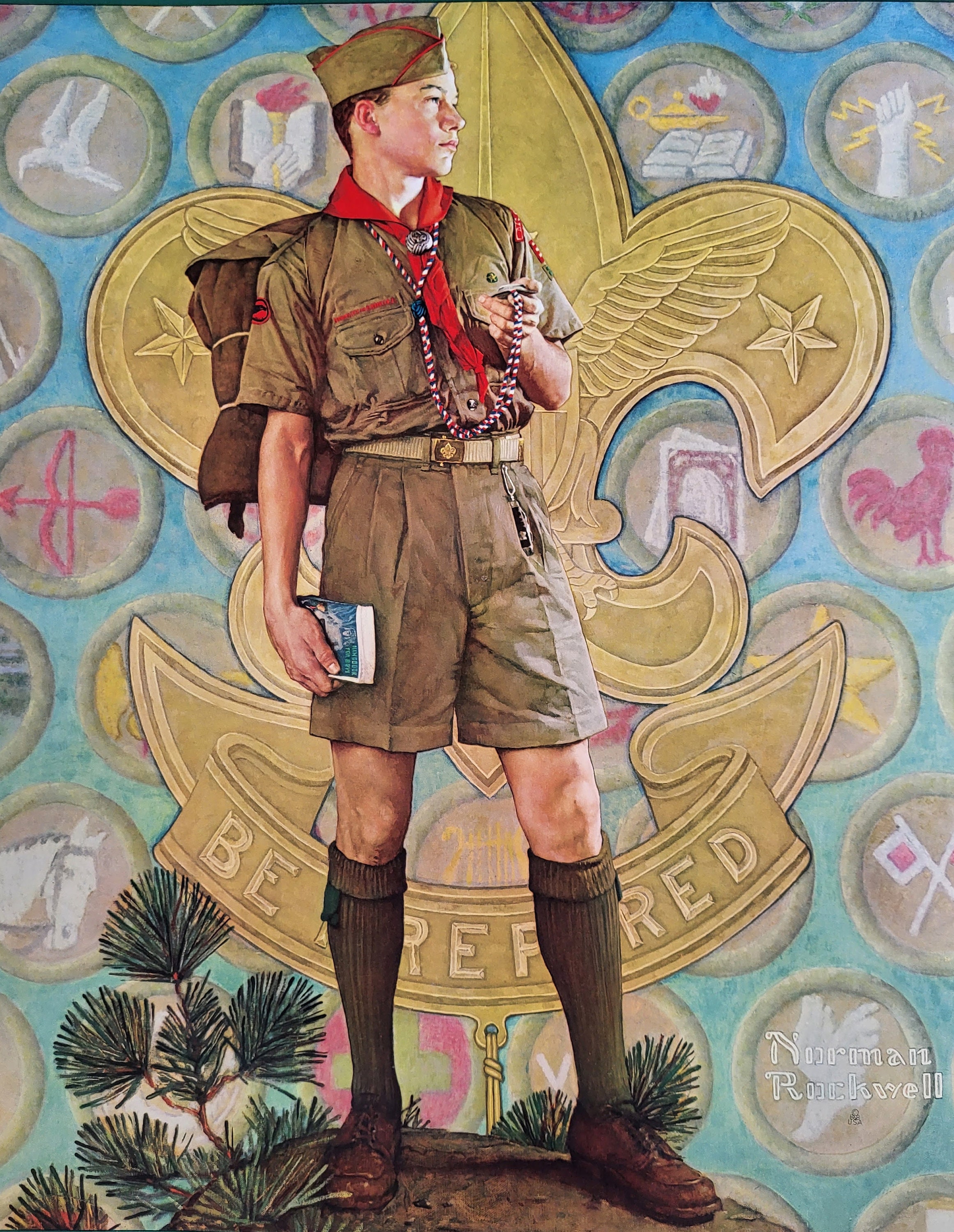 1950s Boy Scout of America Poster Art Print Rustic Cabin Wall - Etsy