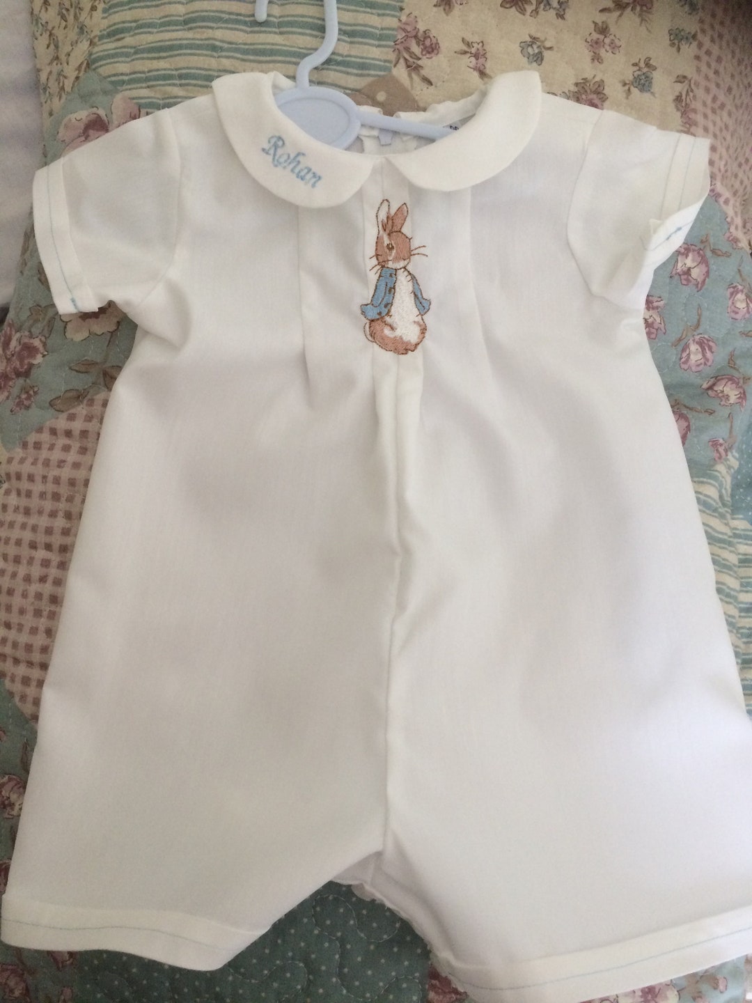 PETER RABBIT CHRISTENING Baby Boys Romper Suit in English Royal Style ...