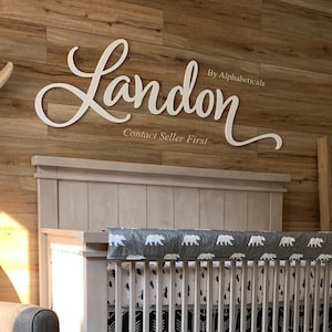 Landon Baby Boy Nursery Name Sign Girl Wooden Letters Above Over Crib ...