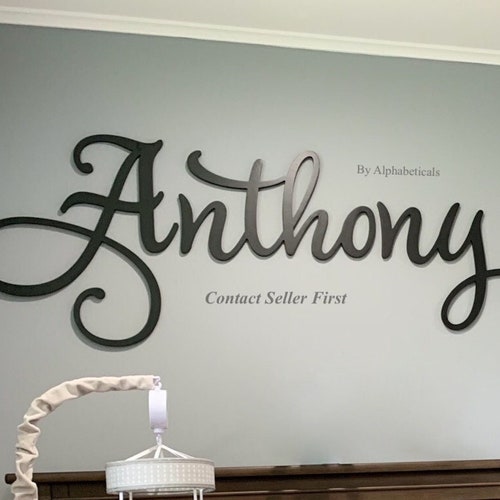 Jaxson Baby Name Sign for Nursery Boy Alphabetical Over Crib - Etsy