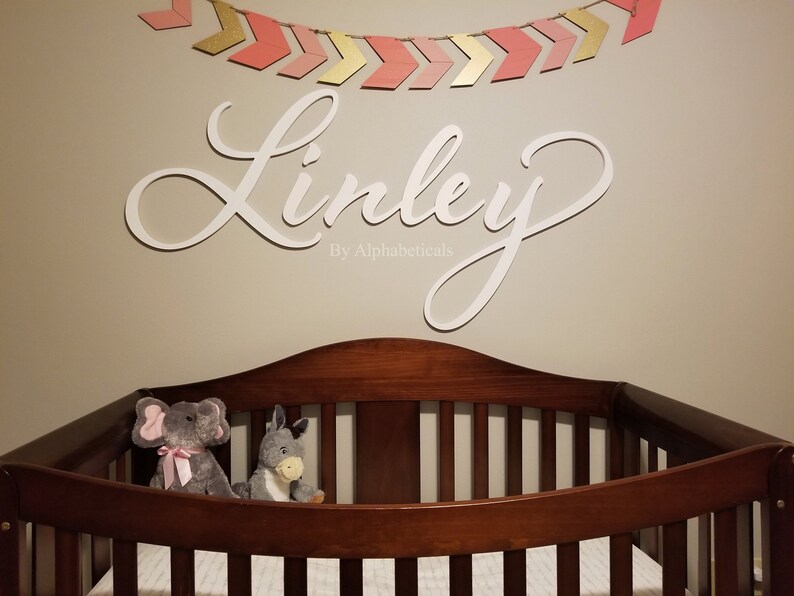 Wooden Baby Name Sign Girl Boy Wooden Letters for Nursery Wall Decor ...