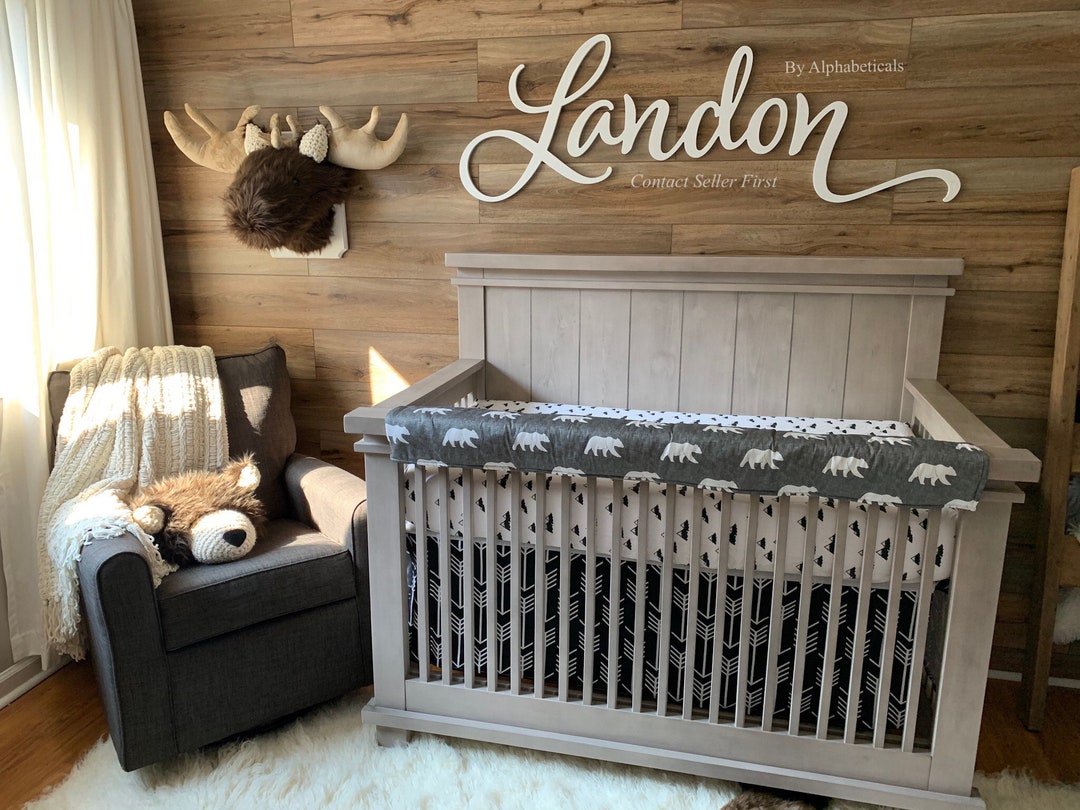 Landon Baby Boy Girl Nursery Name Sign Alphabeticals Wooden Letters for ...