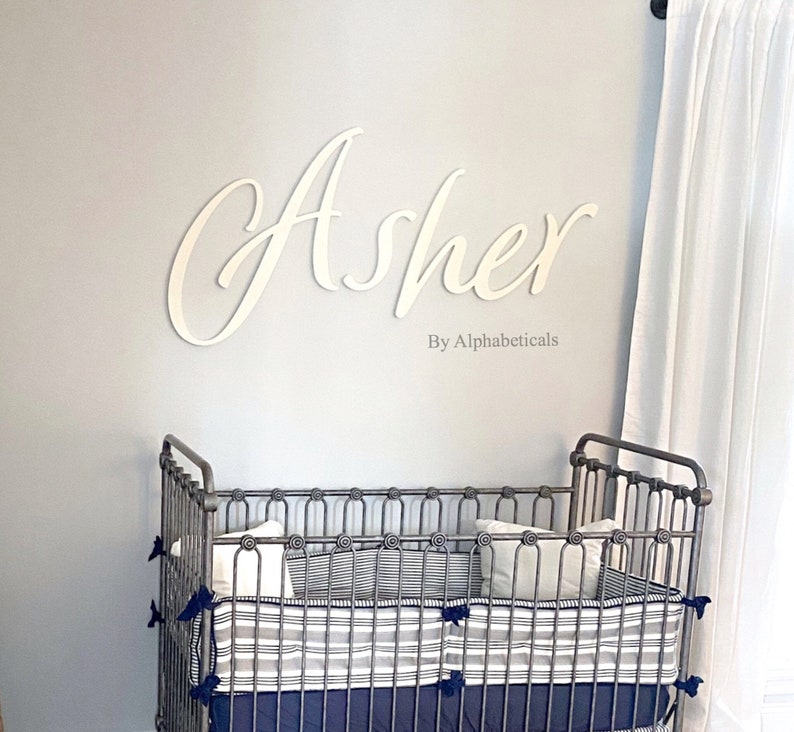 Baby Name Sign for Nursery Decor Girl Alphabeticals Wooden Letters ...