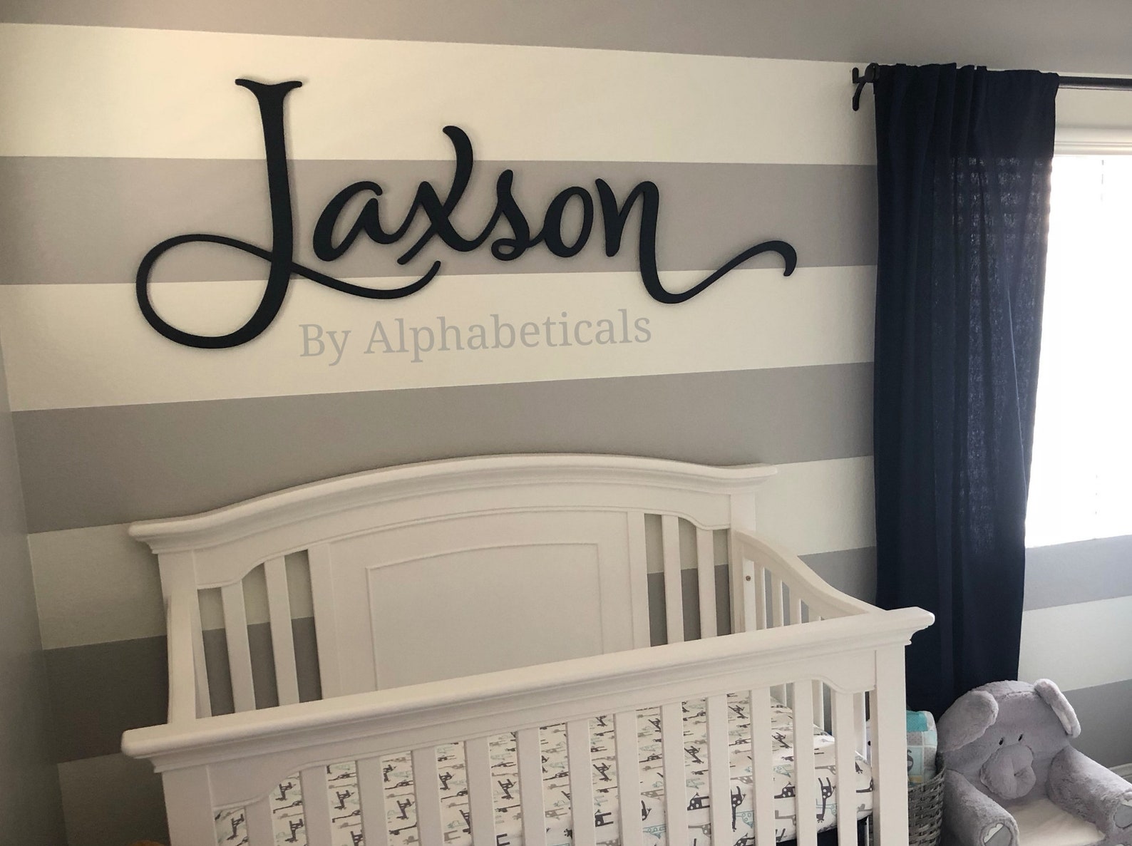 Alphabeticals Baby Name Signs for Nursery Girl Boy Name Wooden | Etsy