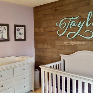 Baby Name Sign for Nursery Boy Girl Over Crib Decor Wooden Letters for ...