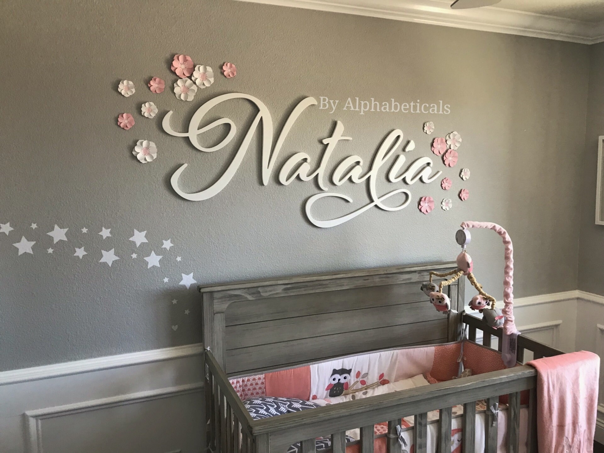 Baby Name Sign for Nursery Boy Girl Wall Letters Cutout | Etsy