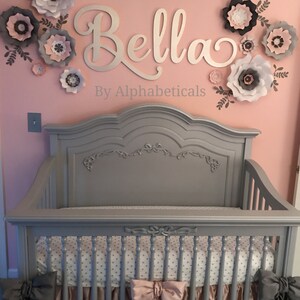 Baby Name Sign for Nursery Boy Girl Over Crib Decor Wooden | Etsy
