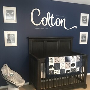 Jaxson Baby Name Sign for Nursery Boy Alphabetical Over Crib Wooden ...