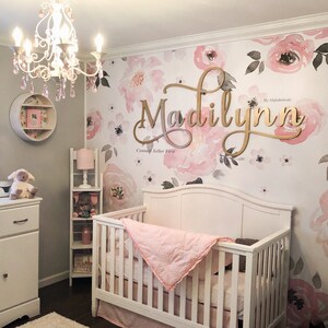 Jaxson Baby Name Sign for Nursery Boy Alphabetical Over Crib Wooden ...