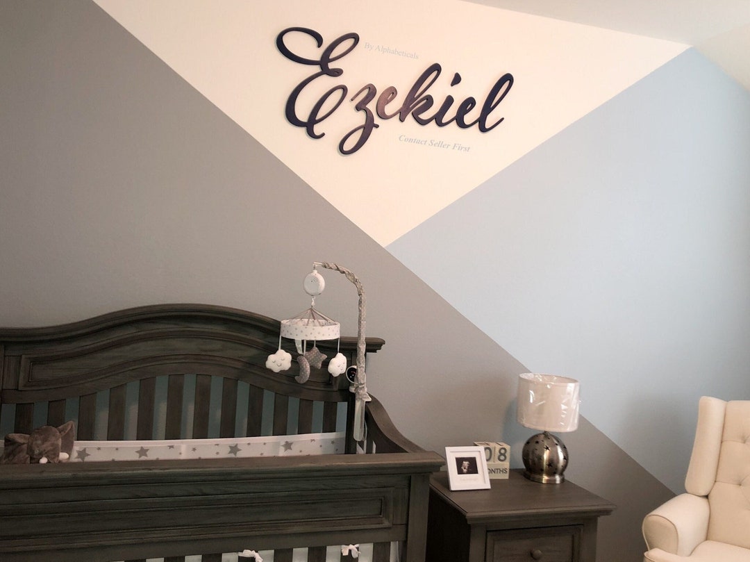 Ezekiel Baby Boy Name Sign Cutout Girl Wooden Letters for Nursery Wall ...
