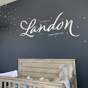 Jaxson Baby Name Sign for Nursery Boy Alphabetical Over Crib Wooden ...
