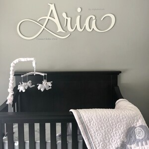 Aria Nursery Name Sign Girl Boy Baby Name Letters for Wall Decor Wooden ...