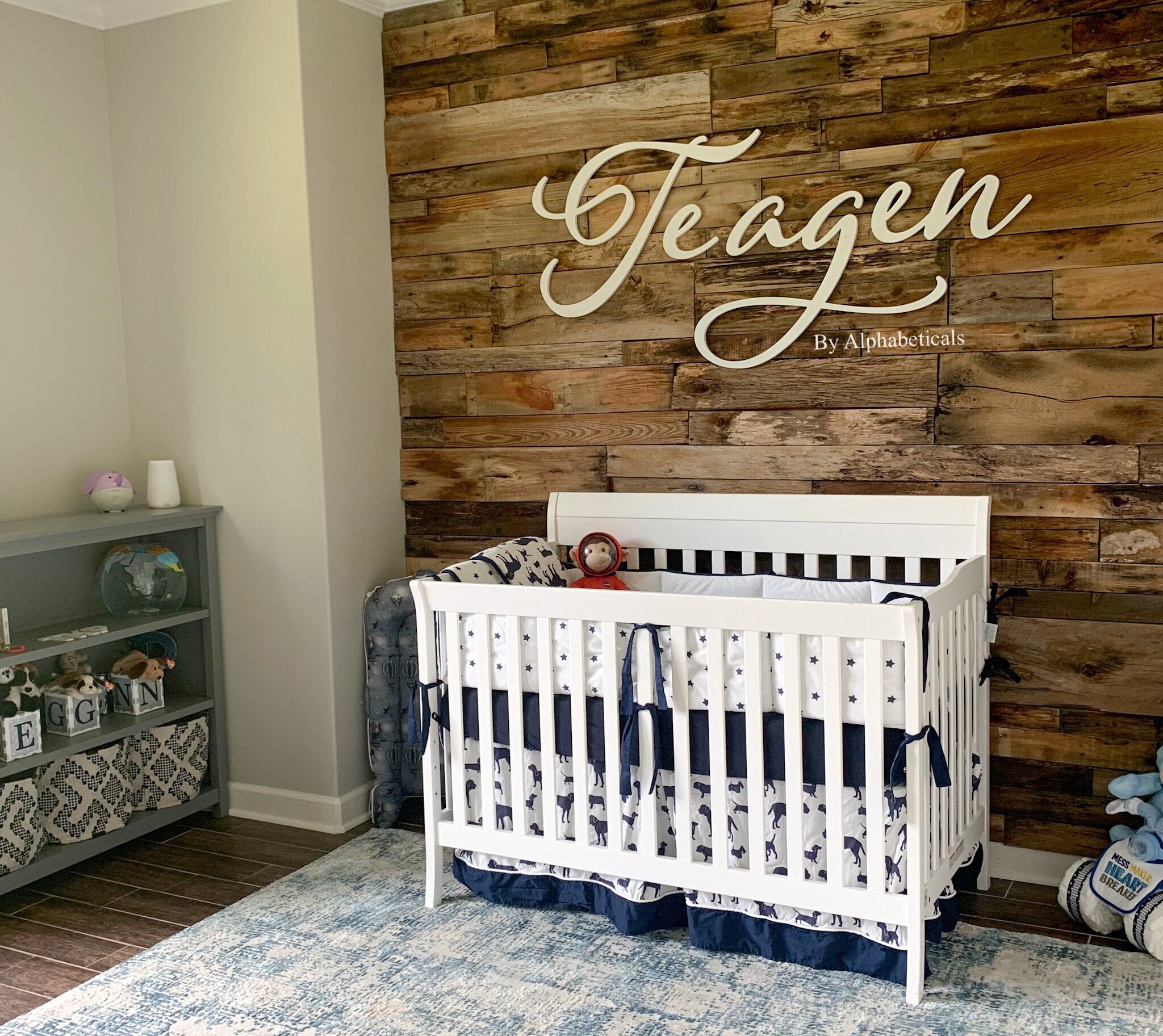 Landon Boy Baby Name Sign for Nursery Decor Custom Wooden Nursery ...