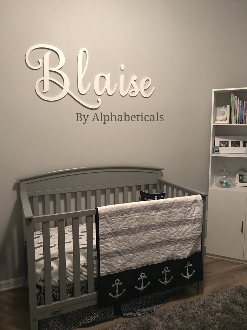 Olivia Nursery Name Sign Baby Girl Boy Over Crib Wooden - Etsy