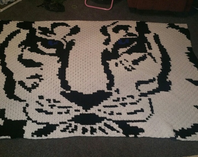 C2C Pattern WHITE TIGER C2C Graph Crochet Pattern Color Chart - Etsy