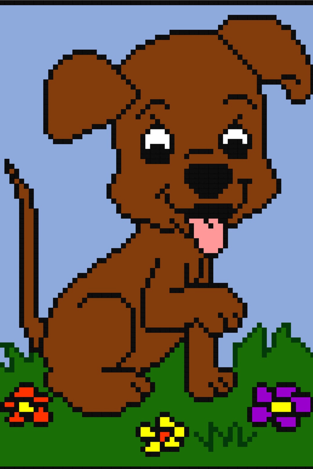 PUPPY C2C PATTERN With Written Row by Row Color Count Chart ...