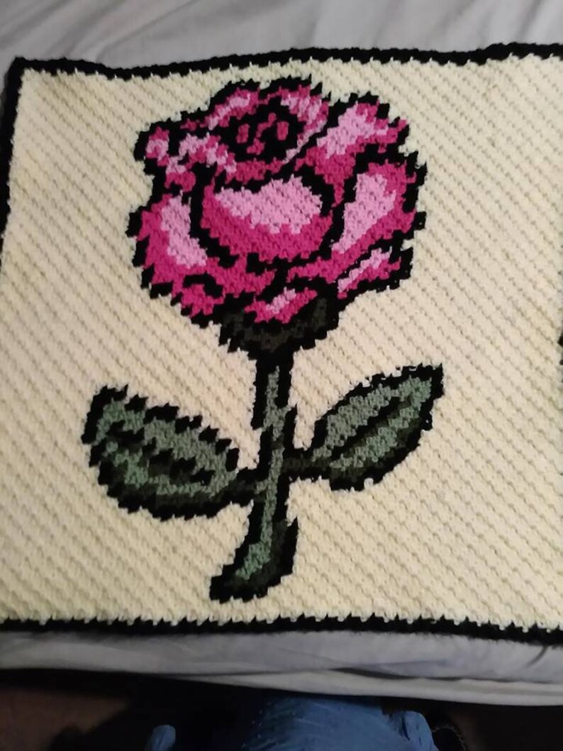 Micro Mini ROSE C2C Crochet Graph and Written Pattern. - Etsy