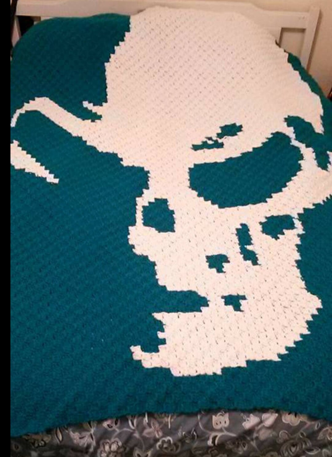 SKULL C2C Graph Pattern, Written Row by Row Instruction, C2c Pattern ...