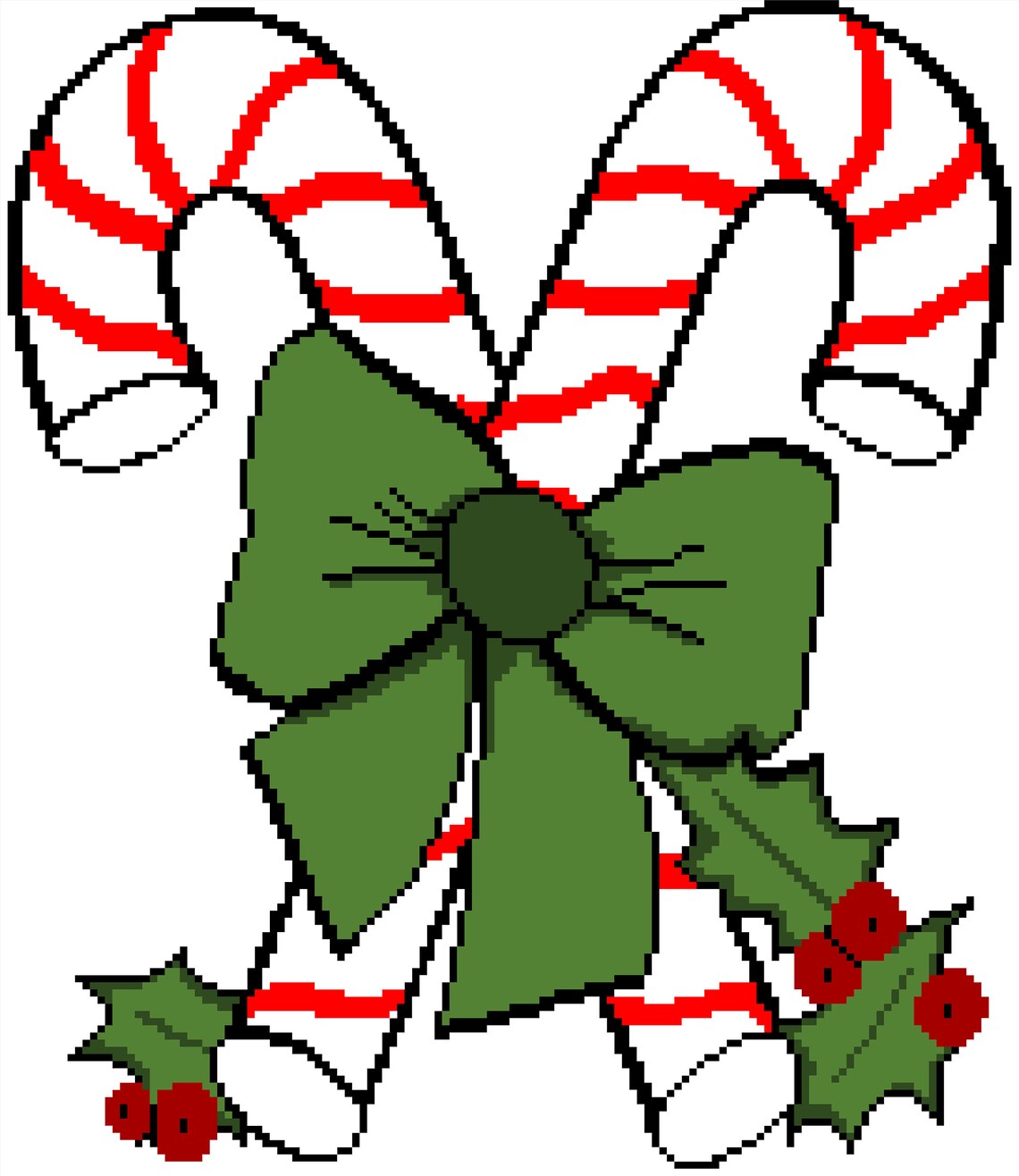 Candy Cane Mini C2c Pattern Graph With Written Color Count | Etsy