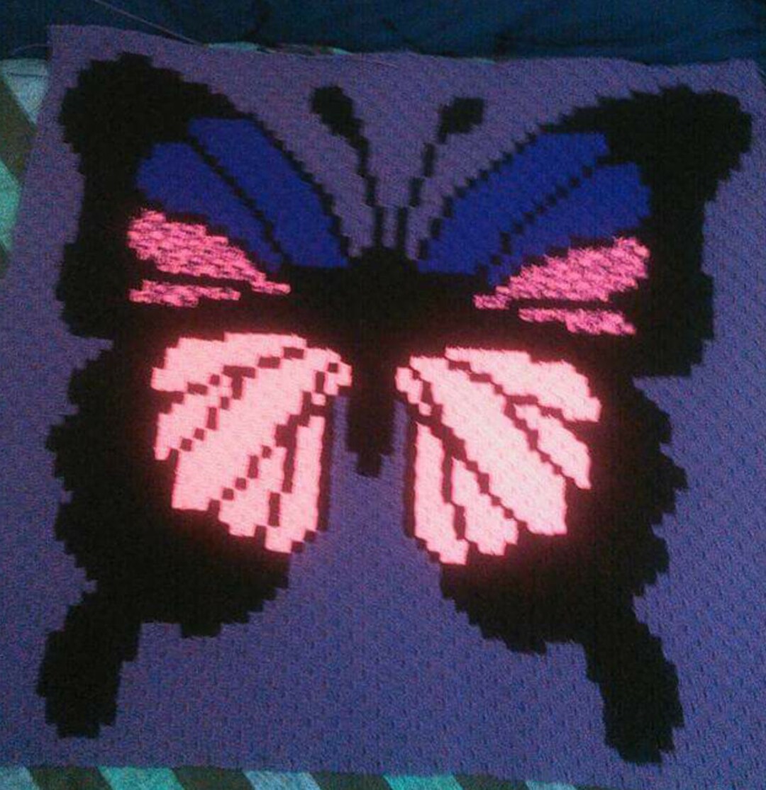C2C BUTTERFLY GRAPH PATTERN, With Row by Row Instructions, C2c Graph ...