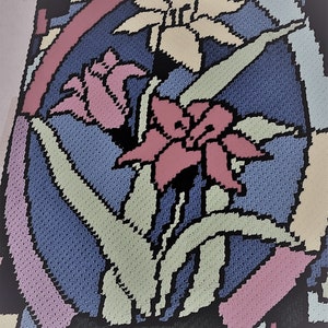 MOSAIC STAINED GLASS Flowers C2c Graph Pattern With Row by Row ...