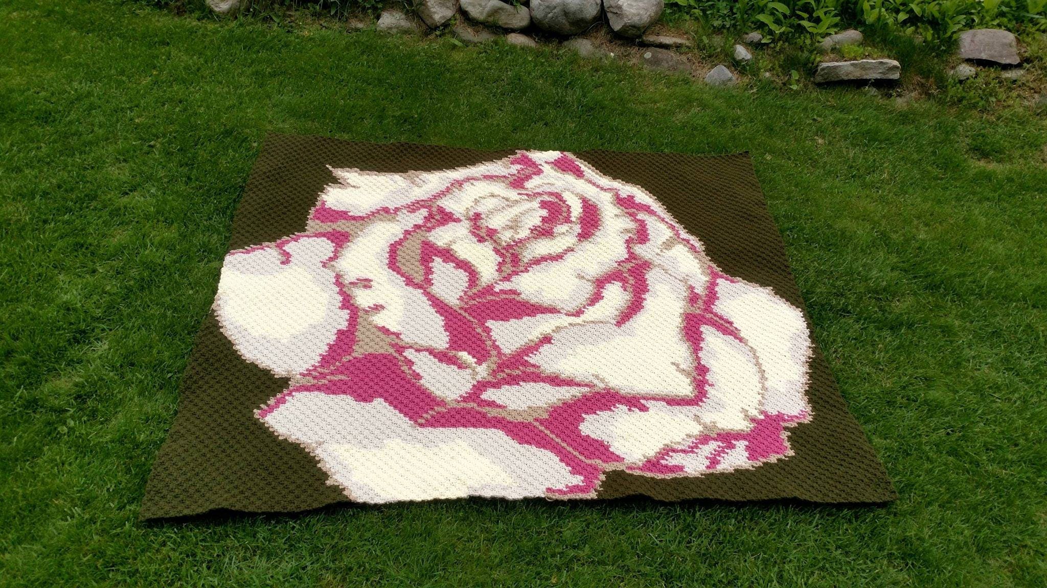 ROSE Mini C2C Pattern Graph With Written Row by Row Pattern - Etsy