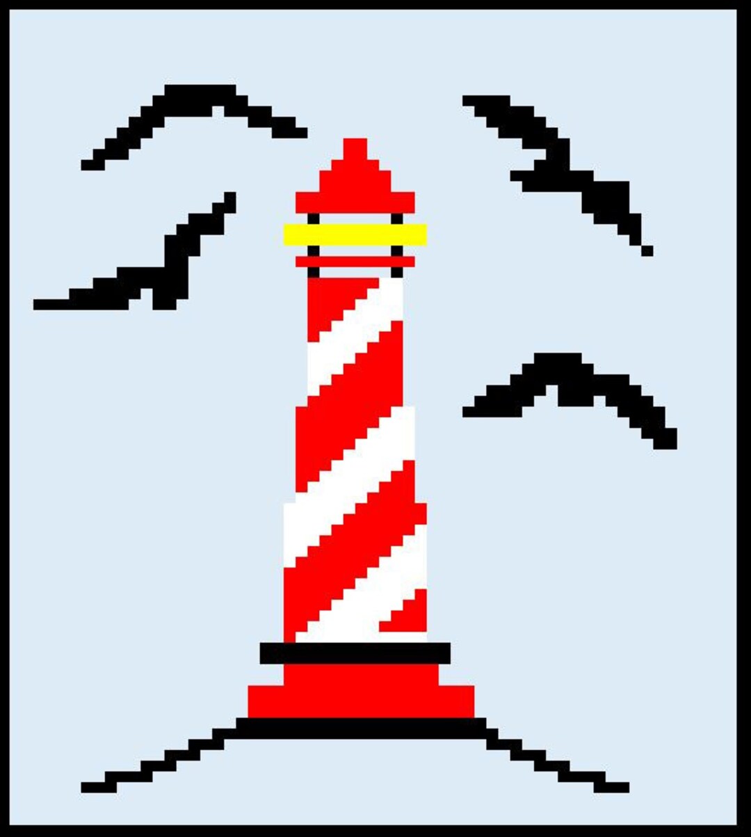 C2C Graph Pattern LIGHTHOUSE Crochet Graph Pattern With Row by Row ...