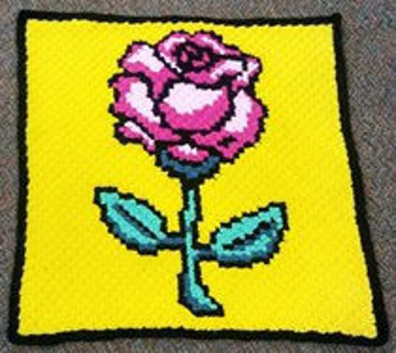 Micro Mini C2C Rose Crochet Graph and Written Pattern. - Etsy