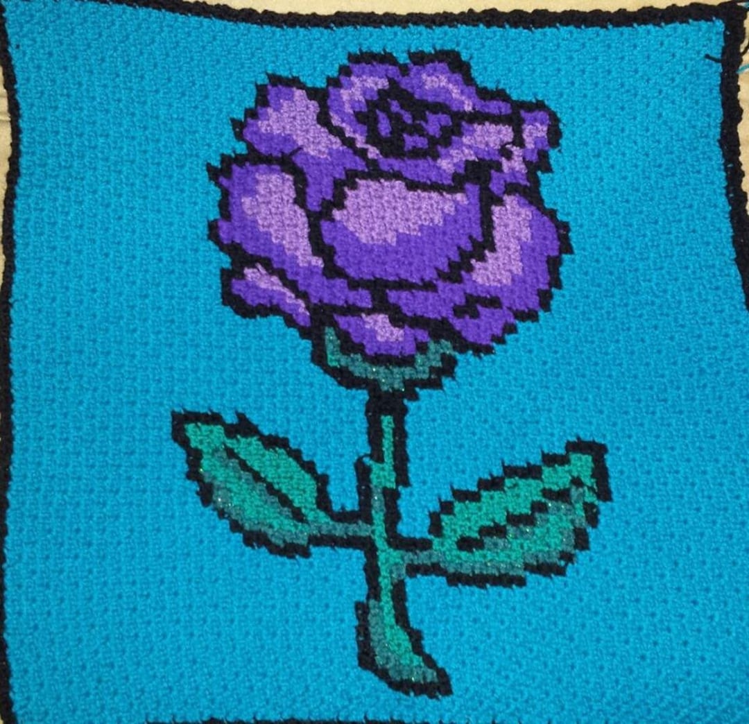 Micro Mini C2C Rose Crochet Graph and Written Pattern. - Etsy