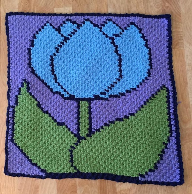 Micro Mini C2C TULIP Crochet Graph and Written Pattern. | Etsy