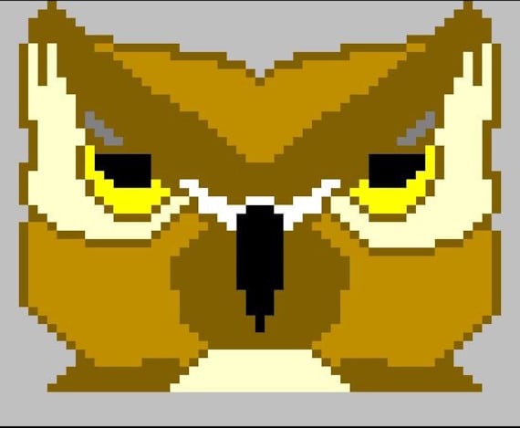 C2C Graph OWL. C2c Crochet Graph Pattern With Row by Row Color | Etsy