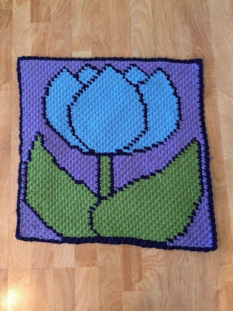 3 FLOWER C2C SQUARES Pattern. Each 59x59 Blocks. All Come With - Etsy