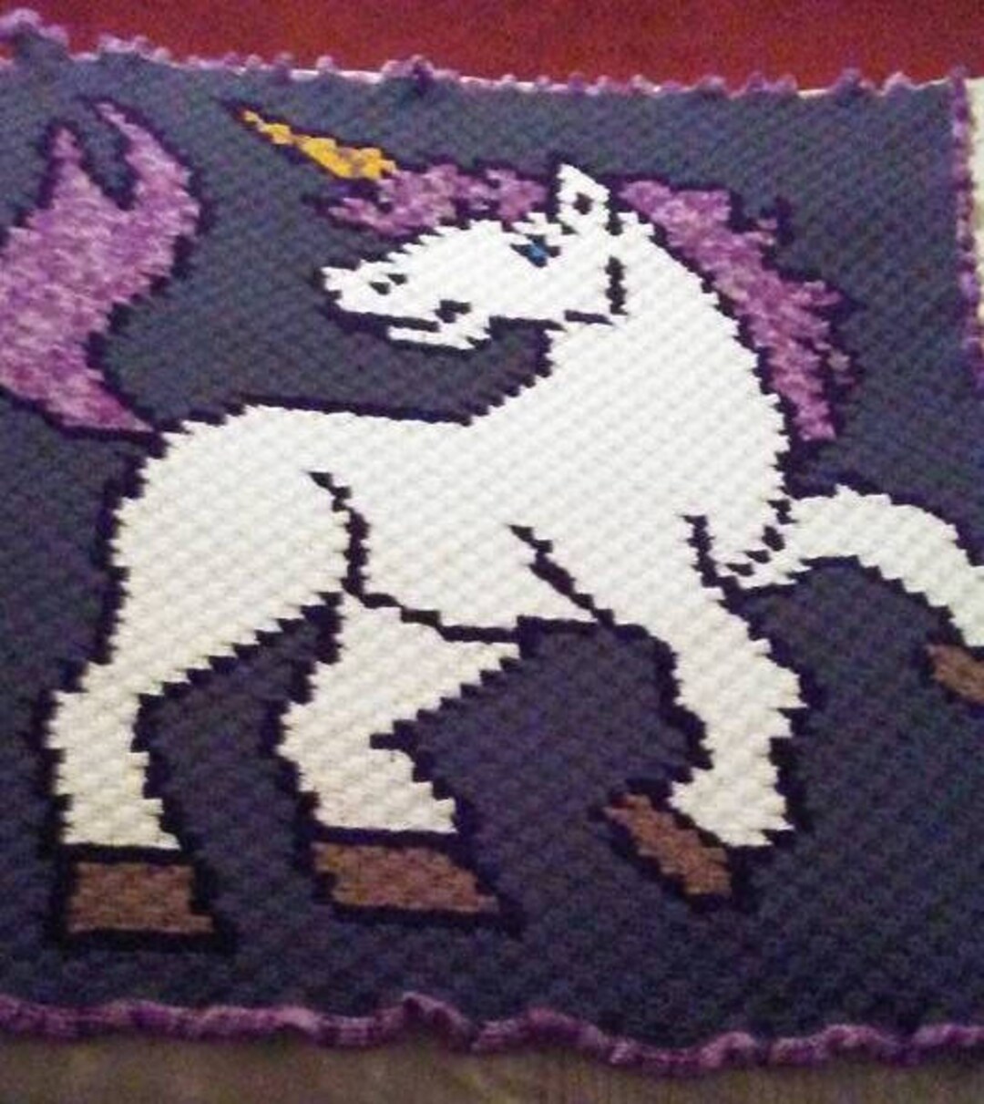 UNICORN C2C Crochet Graph With Row by Row Color Chart Instructions. - Etsy