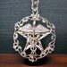 Sterling Silver Caduceus Pentacle Pendant .925 Silver Healers Pentagram ...