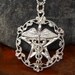 Sterling Silver Caduceus Pentacle Pendant .925 Silver Healers Pentagram ...
