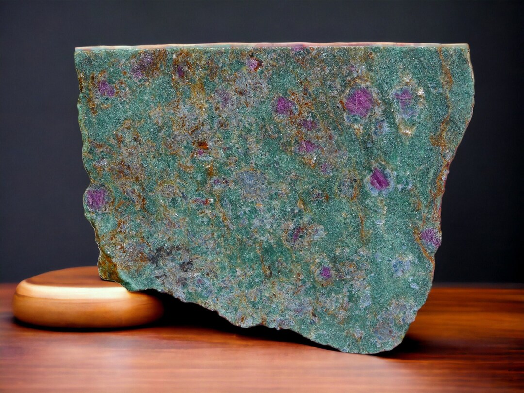Ruby Fuchsite Lapidary Slab Ruby in Fuchsite Slice Corundum - Etsy